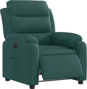 Elektrické polohovací křeslo tmavě zelené textil 3204962