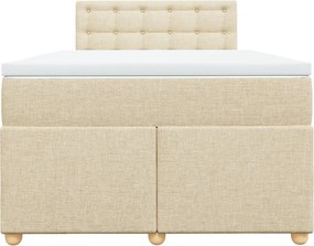 Box spring postel s matrací krémová 120x200 cm textil 3286666