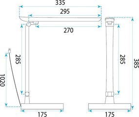 Toolight Toolight, JNH048-T, LED stolní lampa se 3 barvami světla, 5 W, bílá, OSW-56241