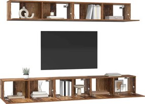 Sestava TV skříněk 5 ks Staré dřevo Kompozitní dřevo 3393384