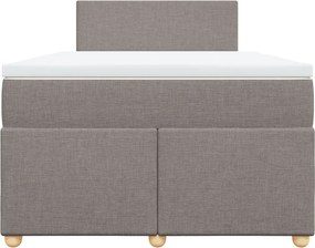 Box spring postel s matrací taupe 120x200 cm textil 3288944