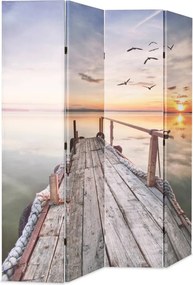 Skládací paraván 160 x 170 cm jezero 245882