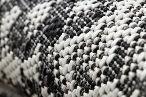 Dywany Łuszczów, Kusový koberec Sion Sisal Snake`s skin 22162 ecru/black – na ven i na doma, 80x150, šedá, chodba / předsíň