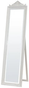 Bílé zrcadlo na stojanu 106115