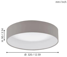 Eglo 93949 - LED stropní svítidlo PALOMARO LED/12W/230V