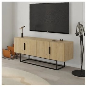 TV stolek v dekoru dubu v přírodní barvě 140x55 cm Titan – Marckeric