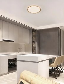 LED stmívatelné zlaté designové stropní svítidlo Aoton
