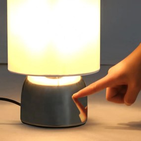 Stolní lampy 2 ks dotykové tlačítko bílé E14