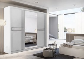 Casarredo - Komfort nábytek Šatní skříň IDEA 11, 250 bílá/zrcadlo