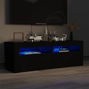 TV skříňka s LED osvětlením černá 120 x 35 x 40 cm