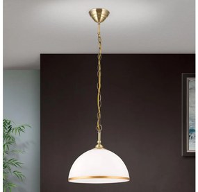 Orion HL 6-1809/1 - Lustr na řetězu OLD LAMP 1xE27/40W/230V bílá/mosaz