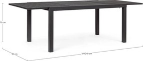 Hliníkový zahradní jídelní stůl 90x160 cm Hilde – Bizzotto