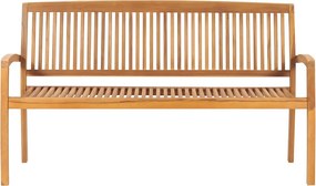 Stohovatelná zahradní lavice s poduškou 159 cm masivní teak 3063314