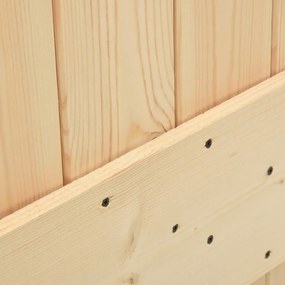 vidaXL Posuvné dveře s kováním 95 x 210 cm masivní borové dřevo [3203240]
