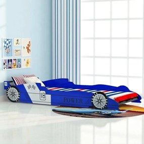vidaXL Dětská postel ve tvaru závodního auta 90x200 cm [244465] Barva: Modrá
