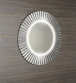 Sapho Sapho, PRIDE kulaté zrcadlo s LED osvětlením v rámu, průměr 90cm, stříbrná, PD952