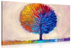 Obraz barevný akvarelový strom Varianta: 60x40