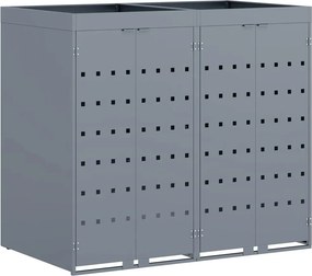 Úložný box na 2 popelnice Světle šedá 136 x 77,5 x 121,5 cm 3394748