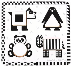 Bigjigs Toys Dřevěné vkládací puzzle černobílé tvary 1