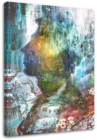 Gario Obraz na plátně Magická postava v lese - Barrett Biggers Rozměry: 40 x 60 cm