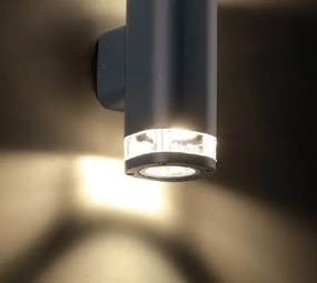 ACA Lighting Zahradní nástěnné svítidlo ELPIS max. 35W/GU10/230V/IP54, tmavě šedé