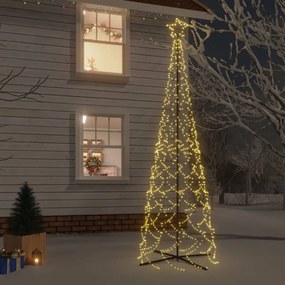 Vánoční stromek kužel 500 teplých bílých LED diod 100 x 300 cm - Default Title