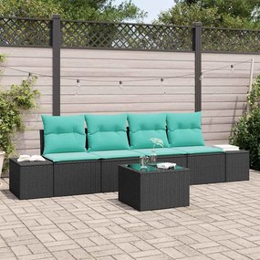 Set pohovek 5 ks Černá polyratan 3346936