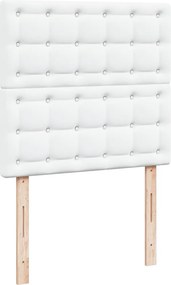 Box spring postel s matrací bílá 100x200 cm umělá kůže 3293009