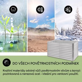 Blumfeldt High Grow Straight, vyvýšený záhon, 200 x 90 x 100cm, 1800 l, ocel