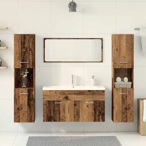 5dílná koupelnová sestava old wood kompozitní dřevo 3328919