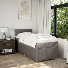Box spring postel s matrací taupe 90x200 cm textil 3289643