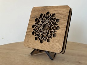 Li-Go "Mandala list" lampa 19x19cm provedení povrchu: dub světlý