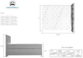 Boxspring BRUNO 140/200 (Riviera 36)