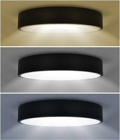 LED stropní světlo Lecce nastavitelné, 2900 lm - průměr 40 cm, černá
