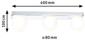 Paulmann 71063 Gove, koupelnové nástěnné svítidlo 3xG9 max. 20W, chrom, délka 40cm, IP44