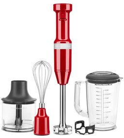 Ponorný mixér KitchenAid 5KHBV83EER / 180 W / 4bodový nůž z nerezové oceli / plynulá regulace / síťový / červená