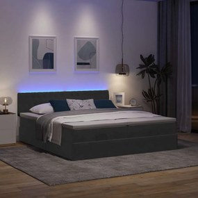 Osmanský rám postele s matracíes černá 180x200cm samet 3312943