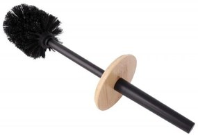Erga Madera, toaletní WC kartáč na postavení, černá-hnědá, ERG-YKA-P.MADERA-BLK