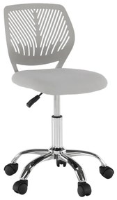 Dětská otočná židle SELVA síťovaná látka a plast šedý, chrom