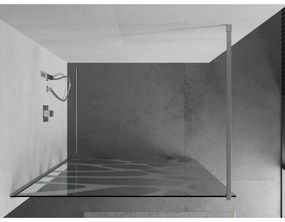 Mexen Kioto sprchová zástěna 100x200 cm 8 mm, chrom, bílé provedení, 800-100-101-01-97