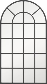 HOMCOM nástěnné zrcadlo 110 x 65 cm dekorativní zrcadlo s kovovým rámem závěsné zrcadlo do obývacího pokoje pro ložnici černé | Aosom