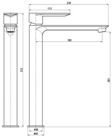 RAV Slezák NL130.0ZRK - Umyvadlová baterie NIL 31,2 cm kartáčovaná růžová zlatá