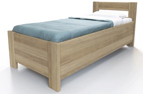 Vlastní výroba Dubová postel Ela s úložným prostorem