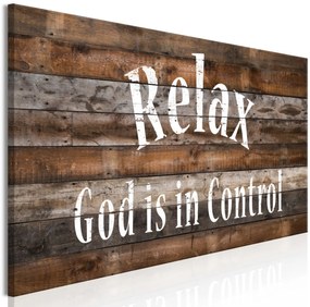 Obraz - Relax. God Is in Control (1 Part) Narrow