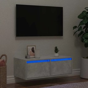 TV skříňka s LED osvětlením betonově šedá 75x35,5x25 cm