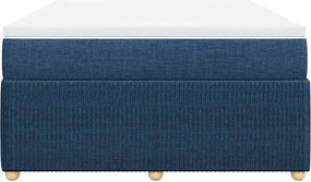 Box spring postel s matrací modrá 160x200 cm textil 3285587