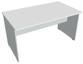 Stůl jednací rovný 140 cm - Hobis Gate GJ 1400 Dekor stolové desky: bílá, Dekor lamino podnože: šedá