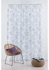 Bílo-modrá záclona 300x260 cm Elsa – Mendola Fabrics