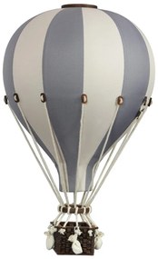 Dekorační horkovzdušný balón &#8211; šedá/béžová - M-33cm x 20cm