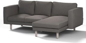 Potah na pohovku IKEA Norsborg 3-místná se šezlongem barva šedá látka pletený vzor